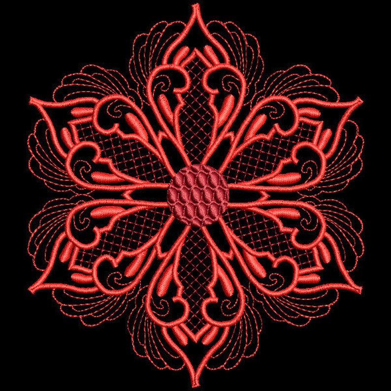 BLOOMING MEDALLIONS (5inch) - 12 Machine Embroidery Designs Instant ...