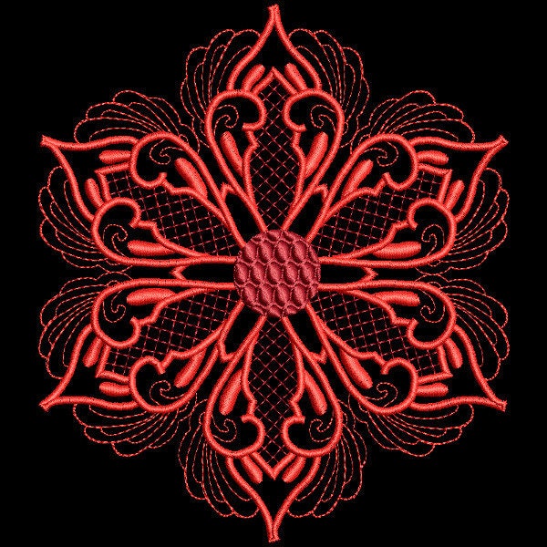 BLOOMING MEDALLIONS 5inch 12 Machine Embroidery Designs | Etsy