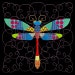 PATCHWORK DRAGONFLIES (4inch) - 24 Machine Embroidery Designs Instant ...