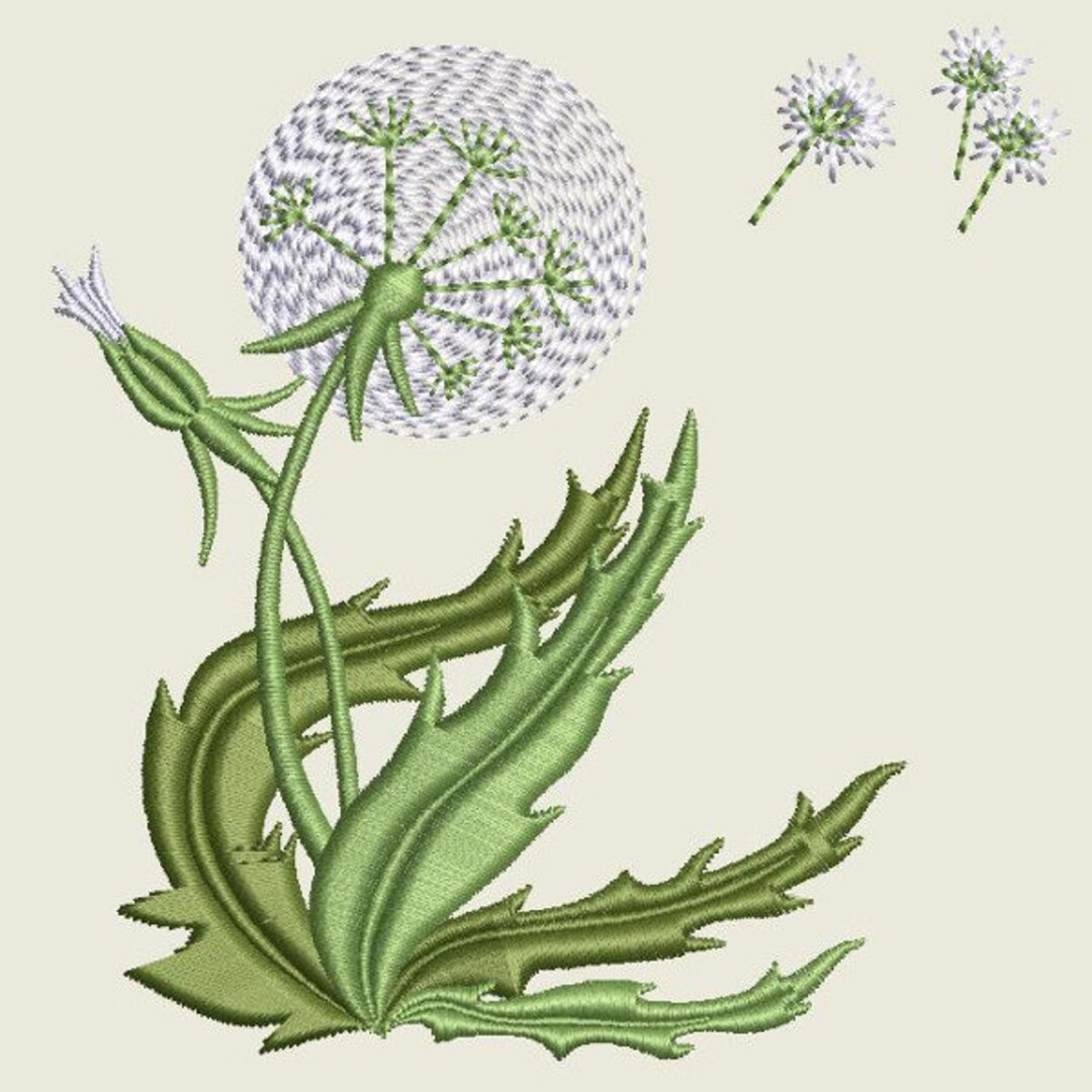 DANDELION- 1 Machine Embroidery Design Instant Download 4x4 Hoop (azeb ...