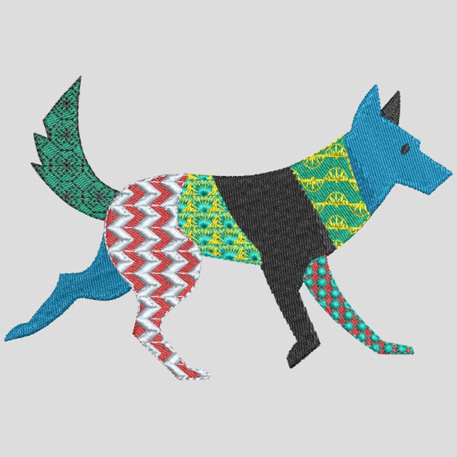 PATCHWORK DOGS 4inch 10 Machine Embroidery Designs Instant | Etsy