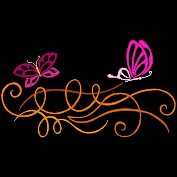 FLUTTERBY BORDERS 6inch 10 Machine Embroidery Designs | Etsy