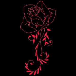 BEAUTIFUL REDWORK ROSES (4inch) - 10 Machine Embroidery Designs Instant ...