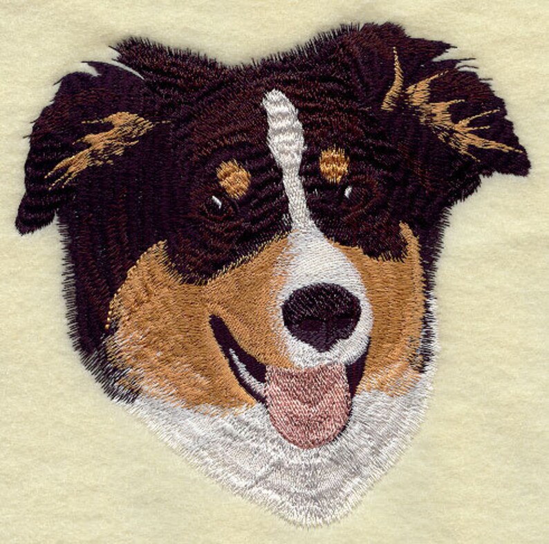 AUSTRALIAN SHEPHERD PORTRAIT Machine Embroidery Quilt Blocks - Etsy