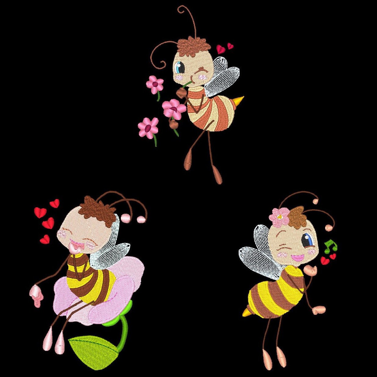 BIZZY BEE 4inch 10 Machine Embroidery Designs Instant | Etsy