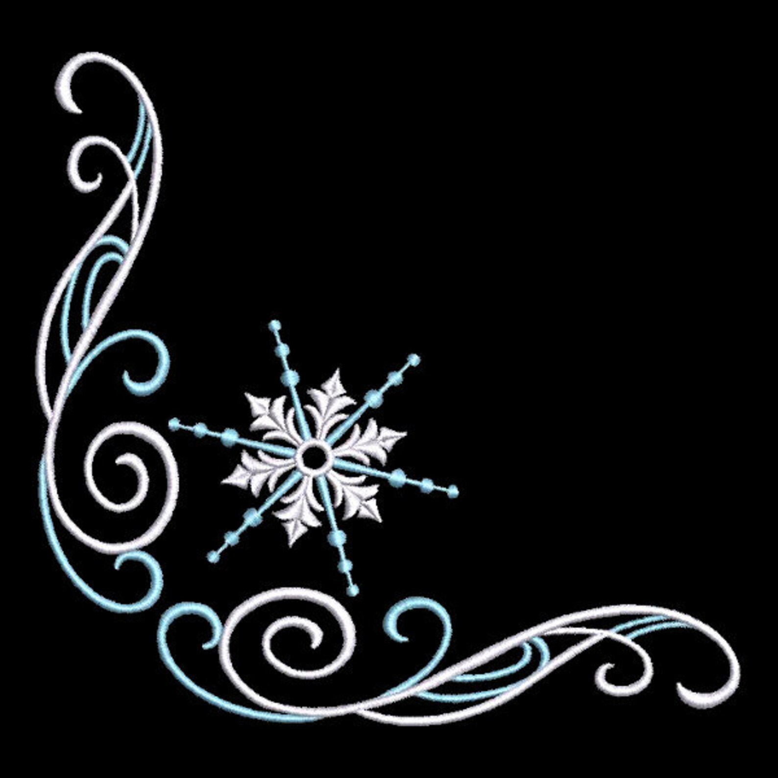 SNOWFLAKE CORNERS 5inch 10 Machine Embroidery Designs - Etsy