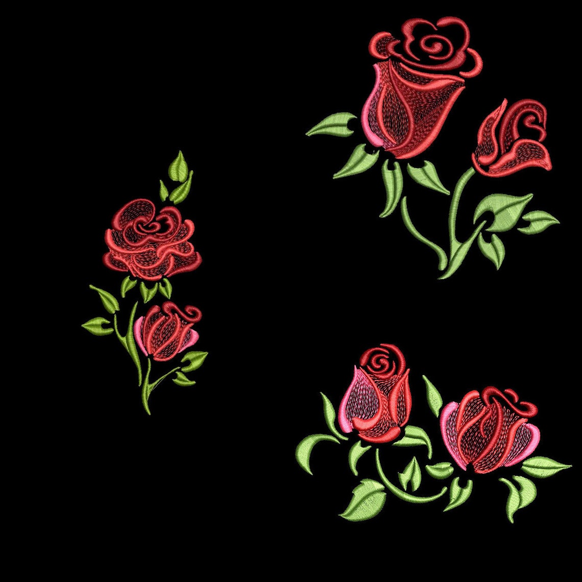 PASSION ROSES 4inch 10 Machine Embroidery Designs Instant - Etsy