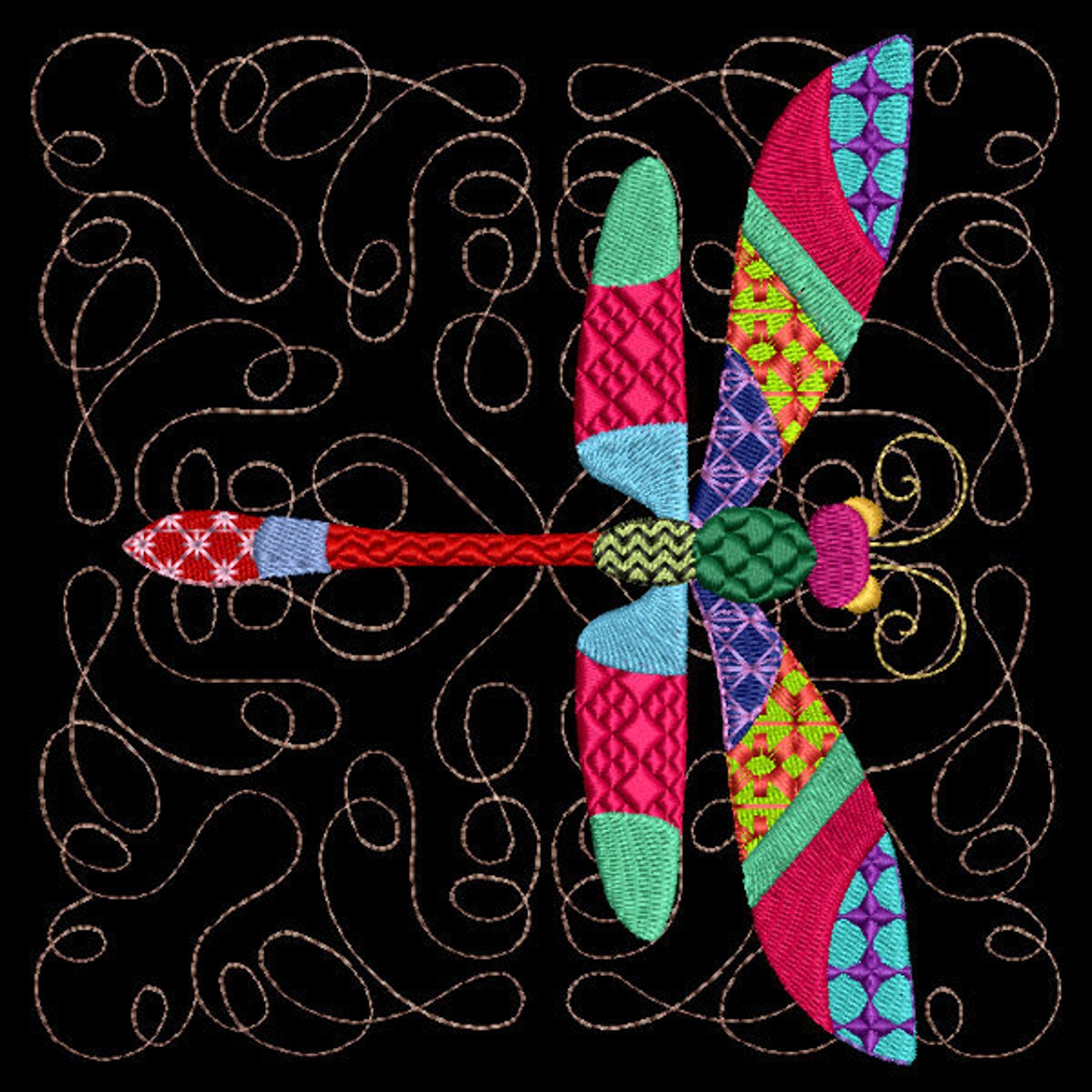 PATCHWORK DRAGONFLIES 6inch 24 Machine Embroidery Designs - Etsy