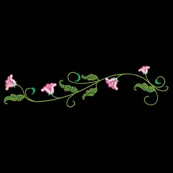 SIMPLE FLOWER BORDERS 6inch 10 Machine Embroidery Designs | Etsy