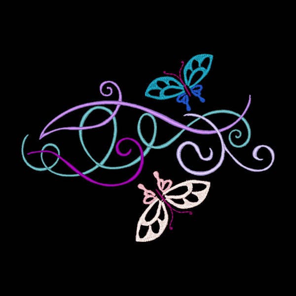 FLUTTERBY BORDERS 6inch 10 Machine Embroidery Designs | Etsy