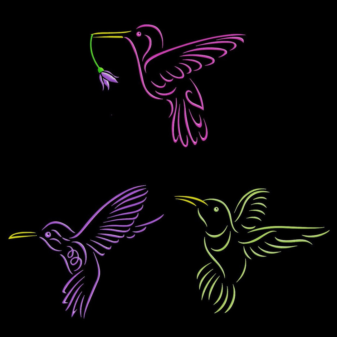 HUMM-DINGER HUMMERS (6inch) - 10 Machine Embroidery Designs Instant ...