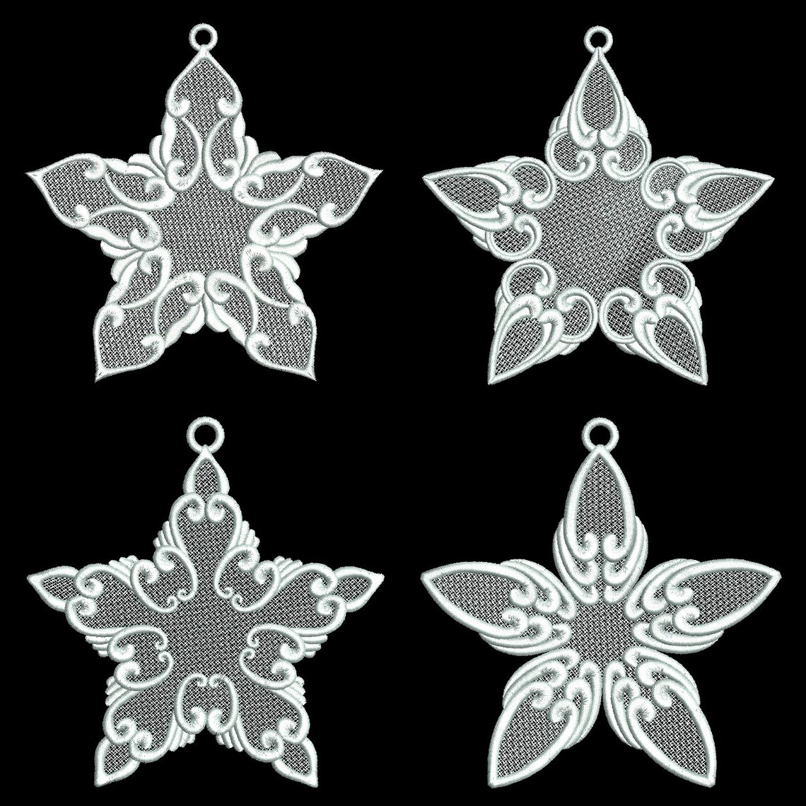 FSL STARS of LIGHT (6inch)- 12 Machine Embroidery Design Instant ...