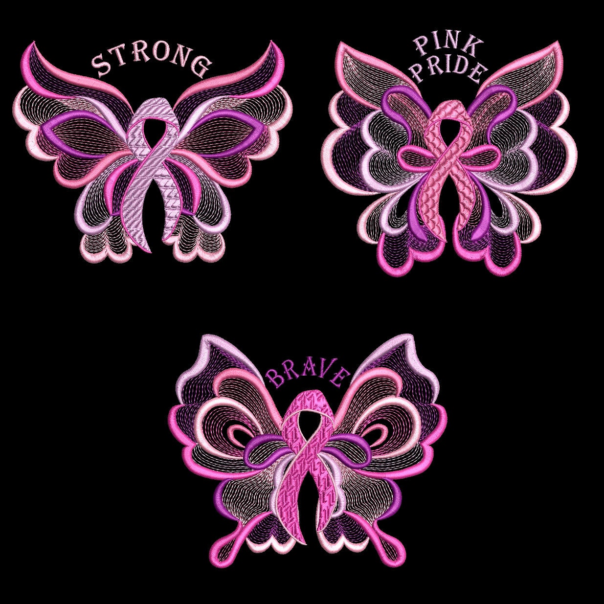 PINK PRIDE (4inch) -10 Machine Embroidery Design Instant Download 4x4 ...