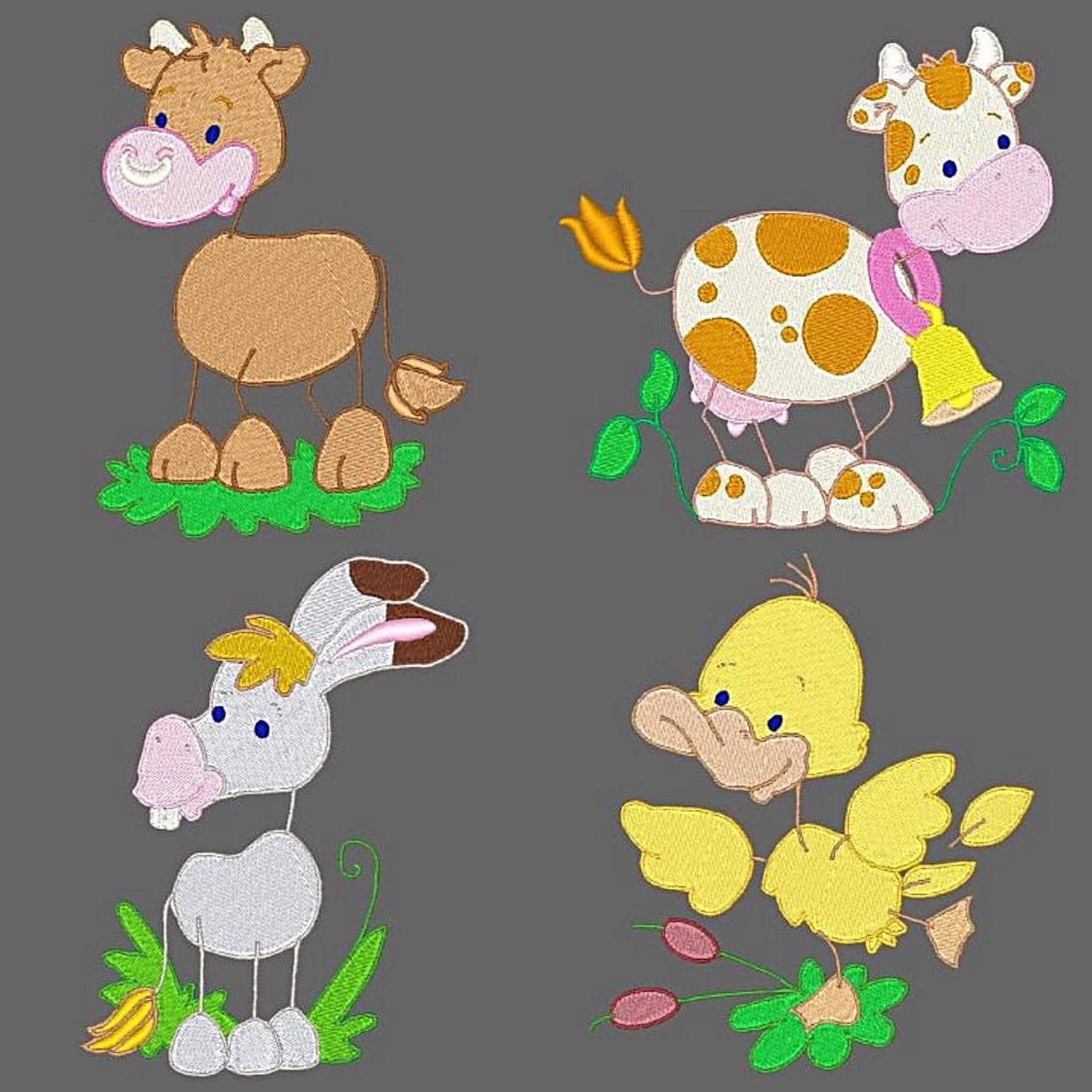 STICKY FARM ANIMALS 5inch 10 Machine Embroidery Designs - Etsy