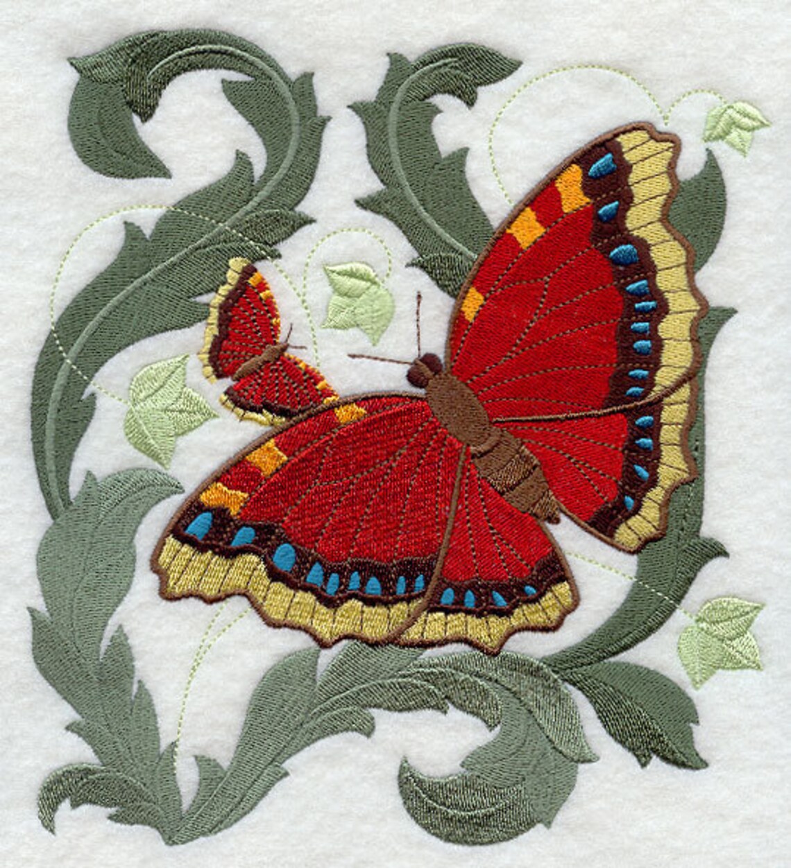VICTORIAN FLUTTERBY 4-machine Embroidered Quilt Blocks azeb - Etsy