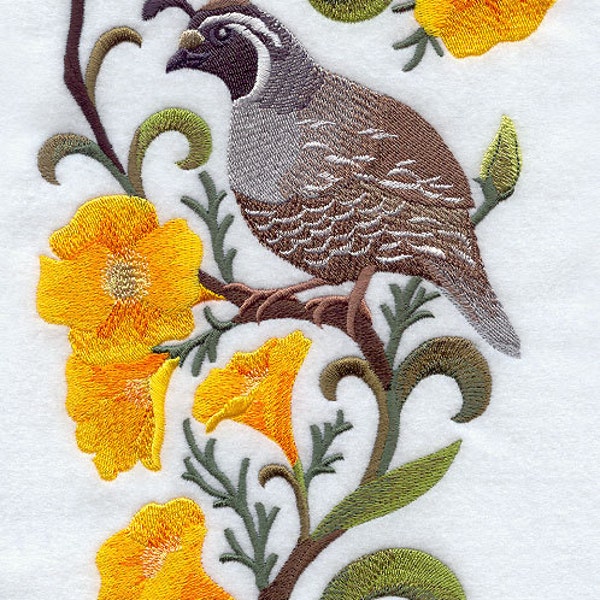 Quail Embroidery - Etsy
