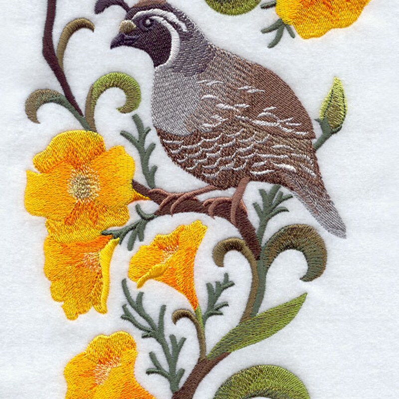 Quail Embroidery - Etsy