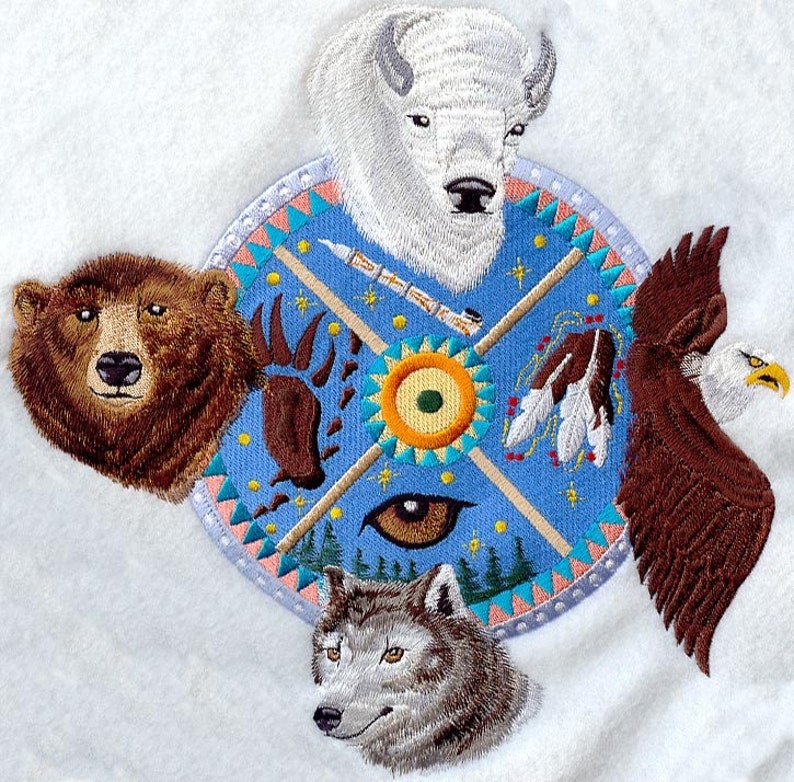 ANIMAL SHIELD TWO Machine Embroidery Quilt Blocks azeb - Etsy