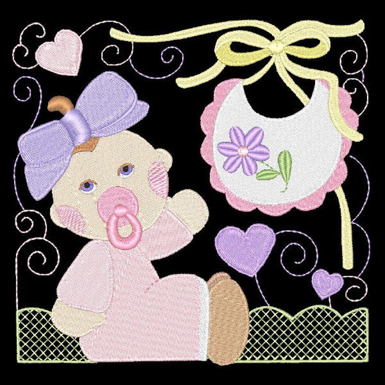 MY BABY GIRL 6inch 12 Machine Embroidery Designs Instant - Etsy