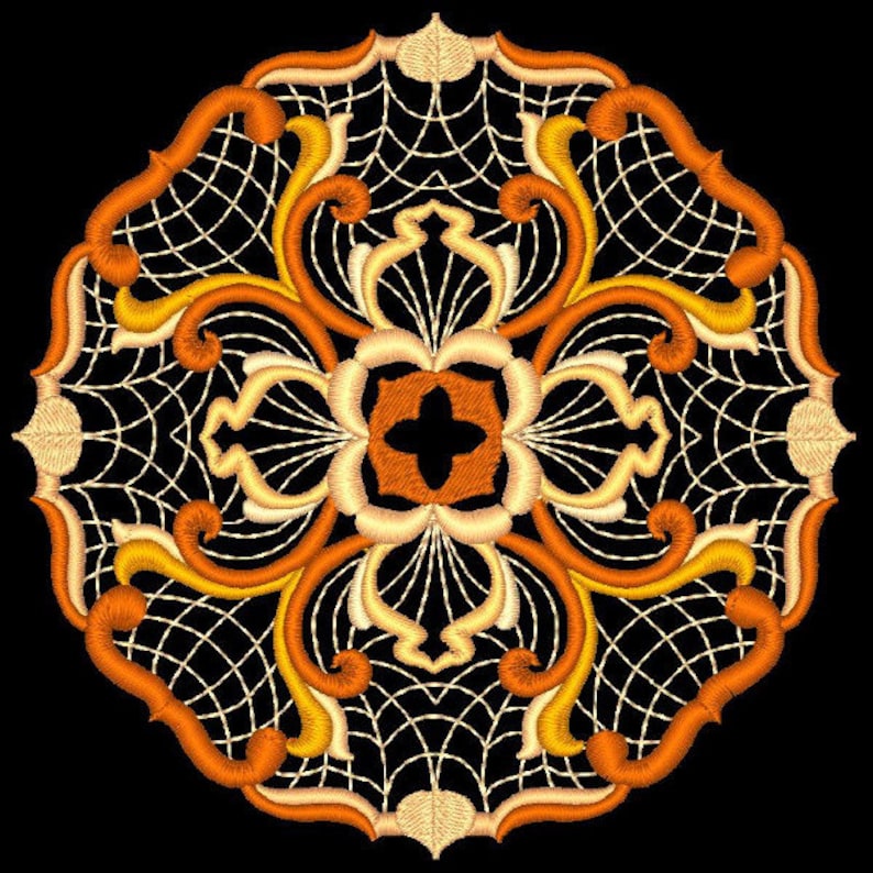 FANCY CIRCLES 5inch 10 Machine Embroidery Designs Instant - Etsy