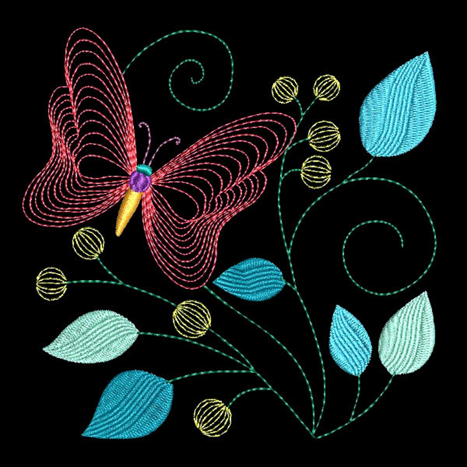 LIGHT & AIRY FLUTTERBYS 6inch 10 Machine Embroidery | Etsy