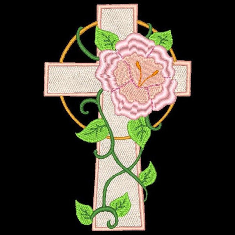 FLORAL CROSSES (3inch) - 10 Machine Embroidery Designs Instant Download ...