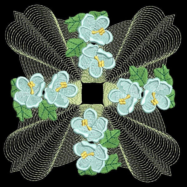 FLOWER SWIRLS (6INCH)- 10 Machine Embroidery Designs Instant Download ...