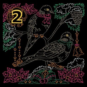 12 DAYS OF CHRISTMAS (5inch) - 12 Machine Embroidery Designs Instant ...