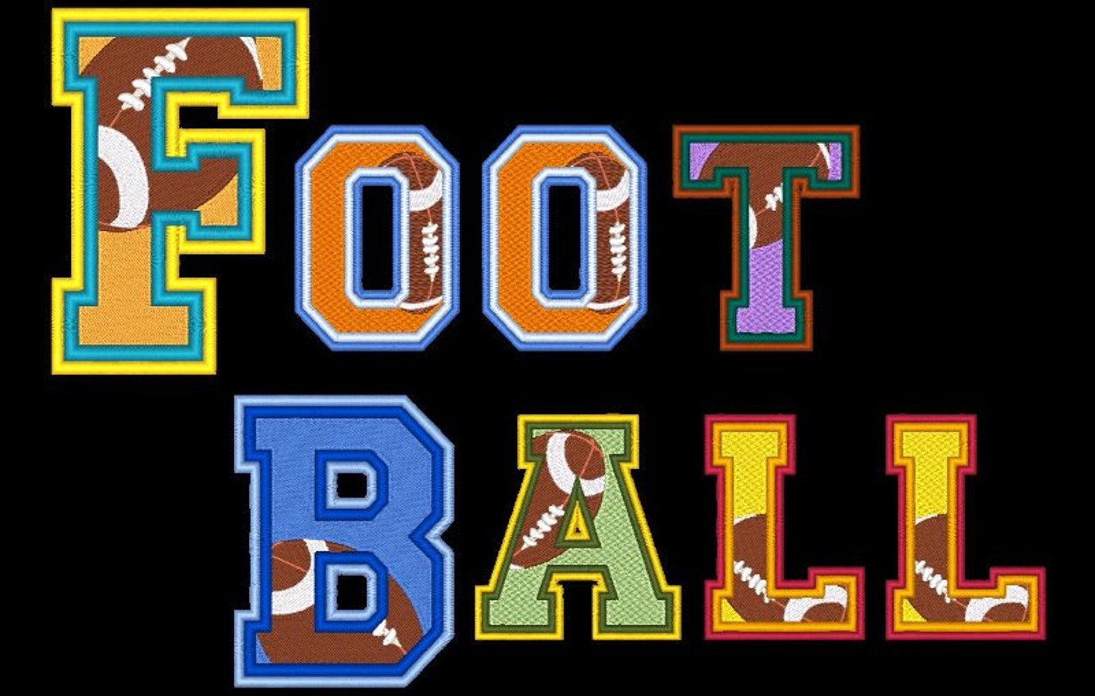 VARSITY FOOTBALL 78 Machine Embroidery Font Designs Instant - Etsy