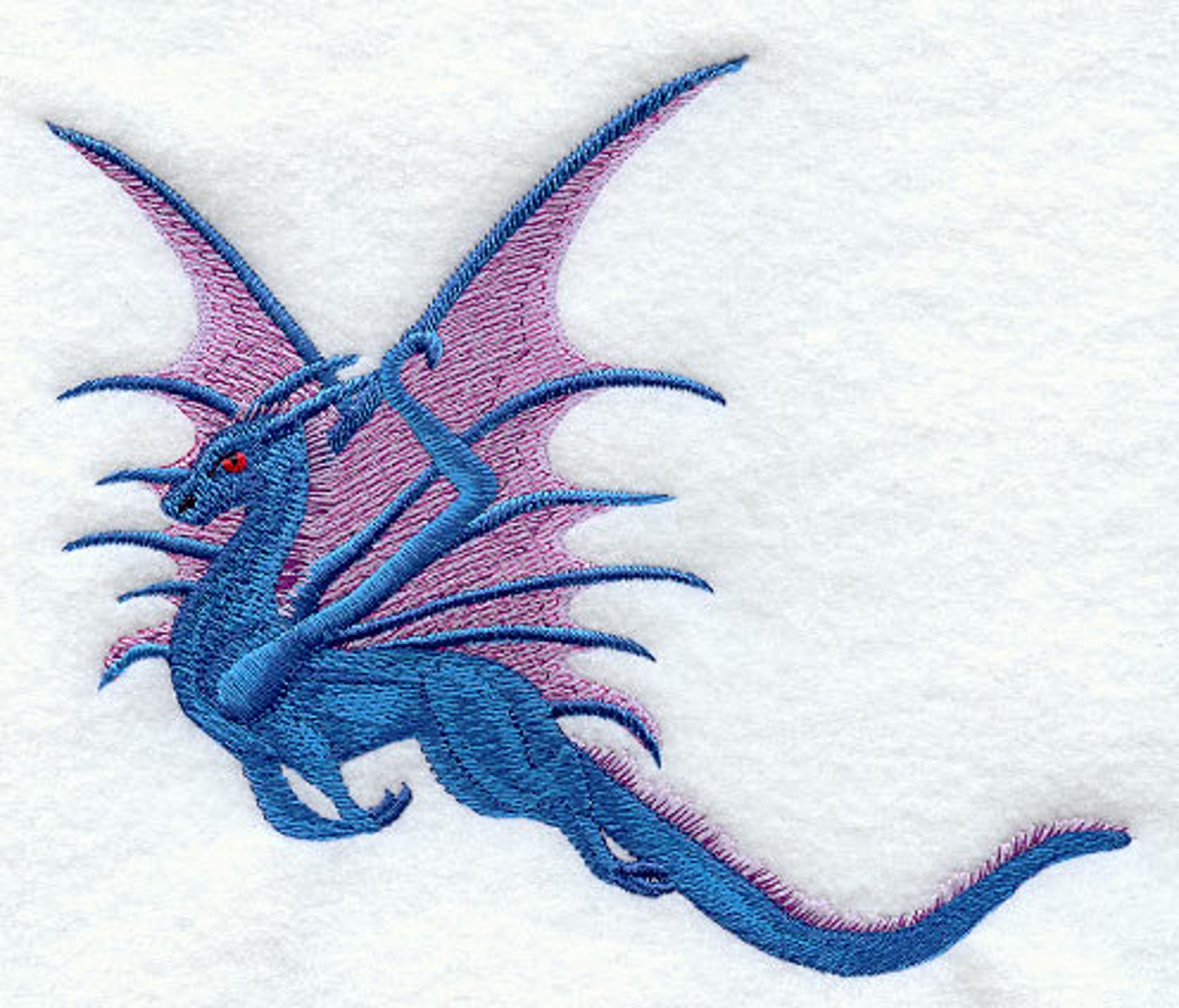 FLYING DRAGON Machine Embroidery Quilt Block azeb | Etsy
