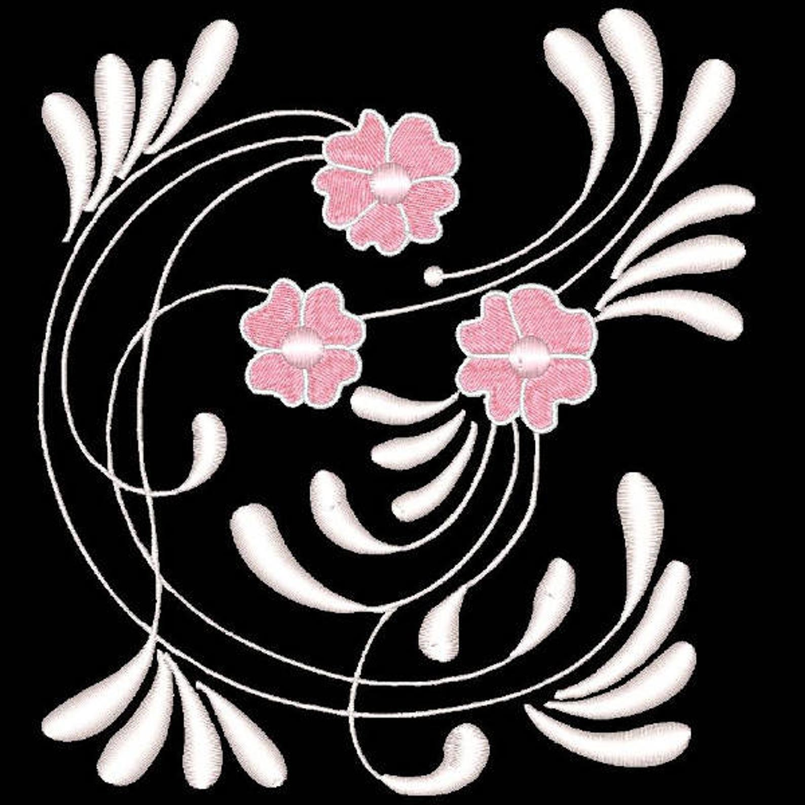 ART DECO FLOWERS 4inch 12 Machine Embroidery Designs - Etsy