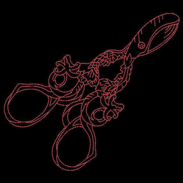 VINTAGE SCISSORS #1 (4inch) - 10 Machine Embroidery Designs Instant ...