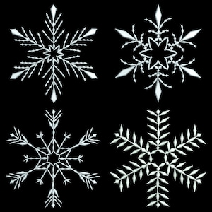 DIAMOND SNOWFLAKES (5inch) - 12 Machine Embroidery Designs Instant ...