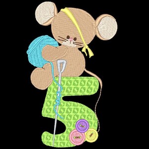 SEW SWEET MICE Numbers (6inch) - 10 Machine Embroidery Designs Instant ...