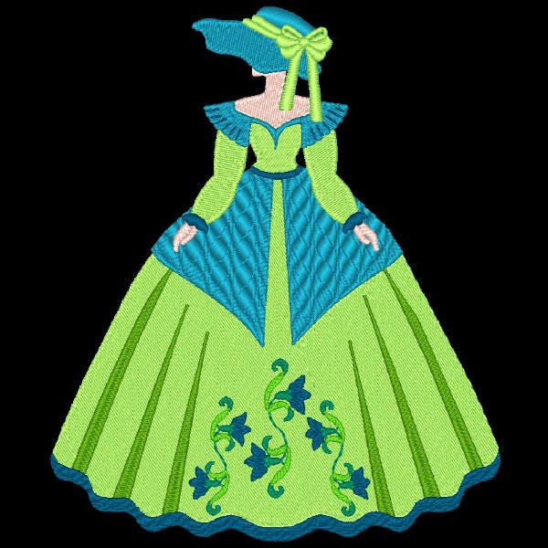 BEAUTIFUL FANCY LADIES 5inch 12 Machine Embroidery Designs | Etsy