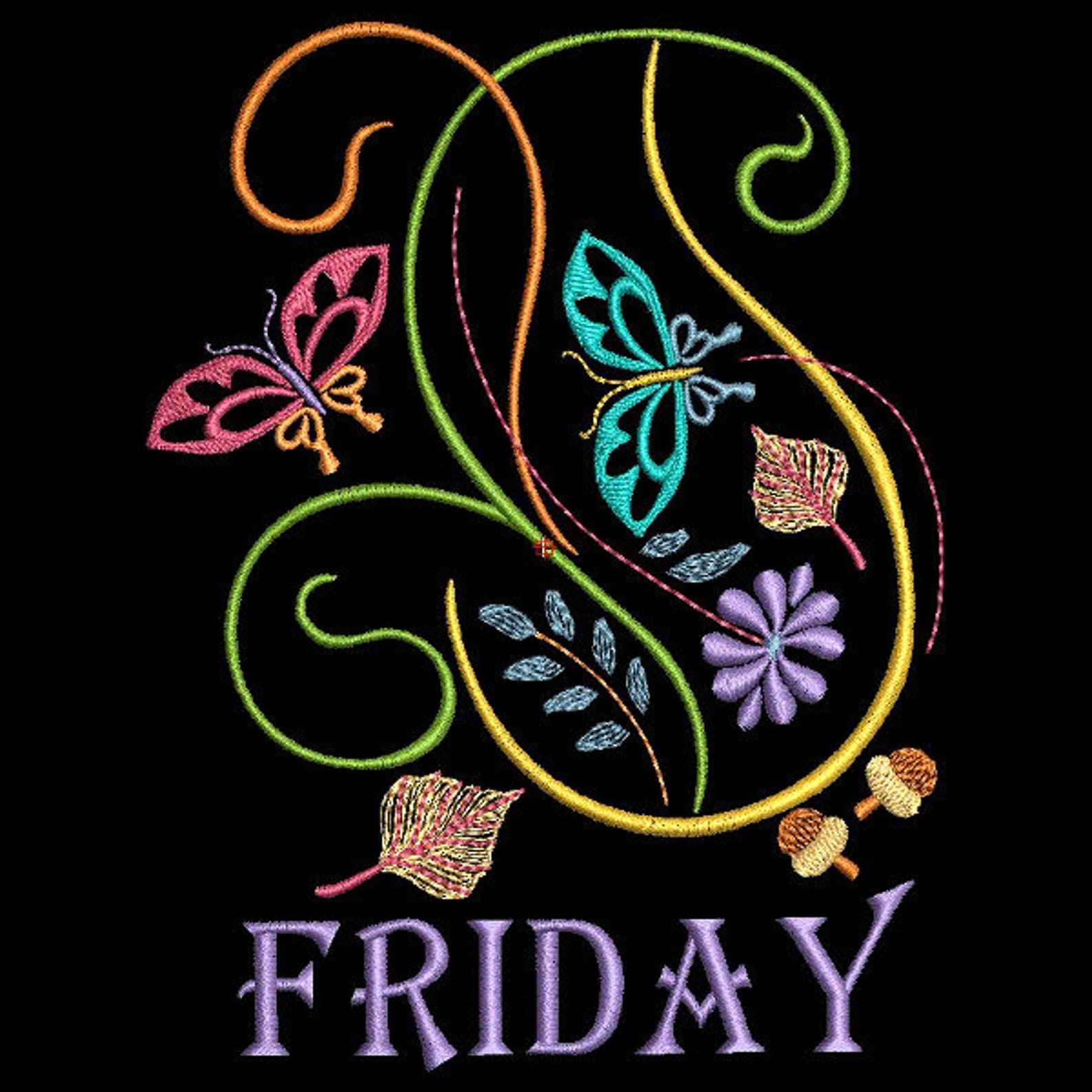 DOTW FLUTTERBY AUTUMN 4inch 7 Machine Embroidery Designs - Etsy