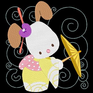 GEISHA ANIMALS (4inch) - 12 Machine Embroidery Designs Instant Download ...