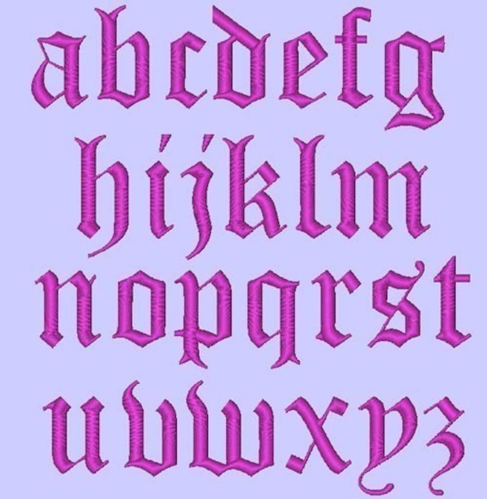 OLD ENGLISH 209 Machine Embroidery Font Designs Instant | Etsy