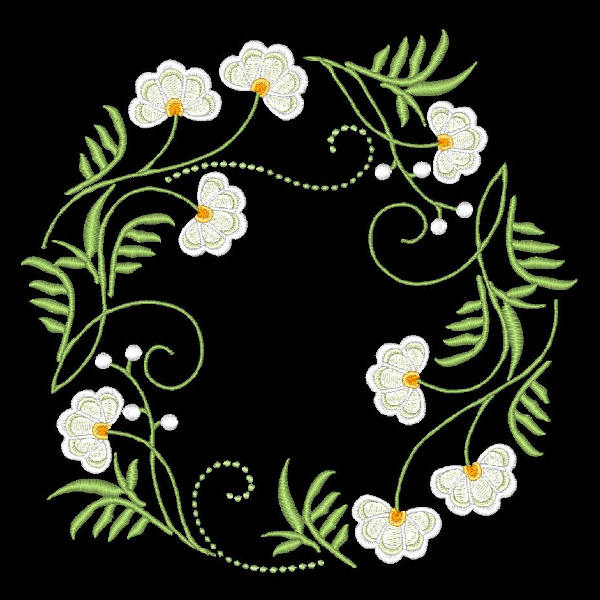 CIRCLE OF FLOWERS 5inch 10 Machine Embroidery Designs | Etsy