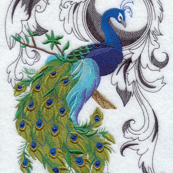 Peacock Embroidery - Etsy