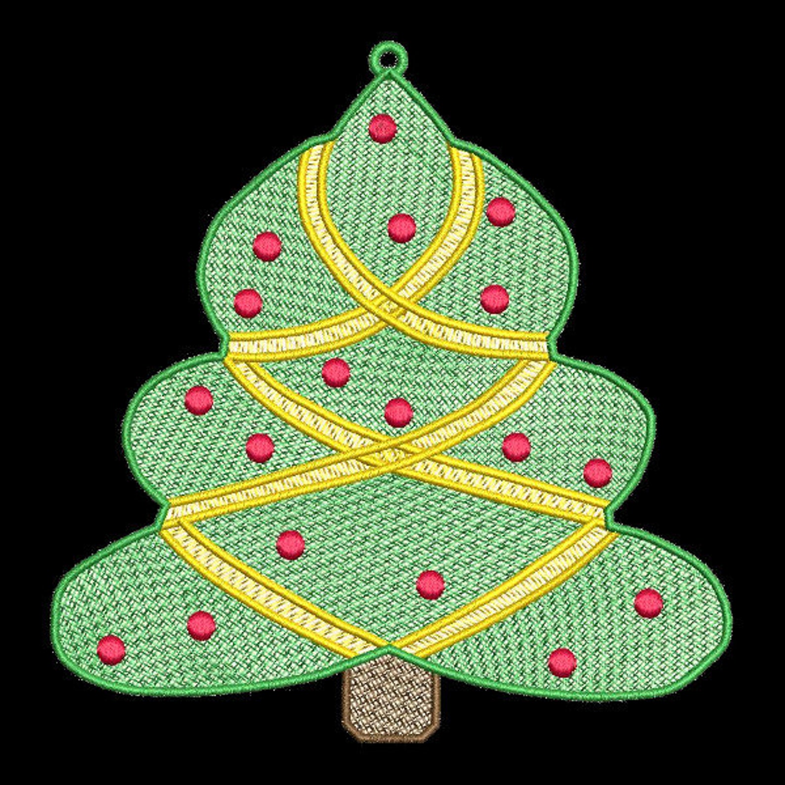 FSL CHRISTMAS TREES (6 Inch)- 10 Machine Embroidery Designs Instant ...