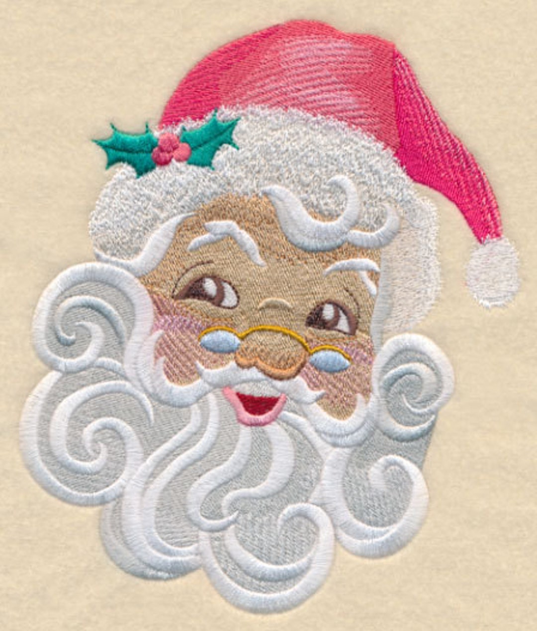 SO SWEET SANTA Claus Machine Embroidered Quilt Block azeb - Etsy