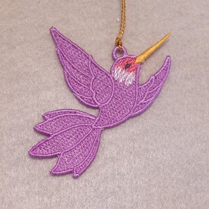 FSL PRETTY HUMMER Ornaments (3.50inch) (free Standing Lace)- 10 Machine ...