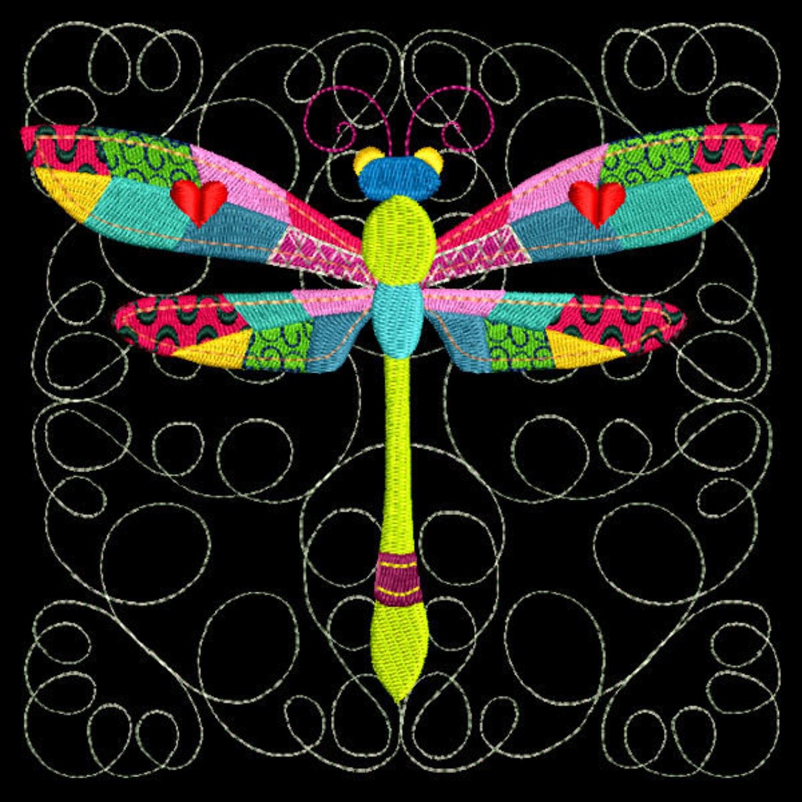 PATCHWORK DRAGONFLIES 6inch 24 Machine Embroidery Designs | Etsy