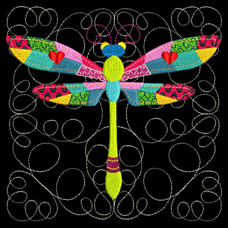 PATCHWORK DRAGONFLIES 6inch 24 Machine Embroidery Designs - Etsy