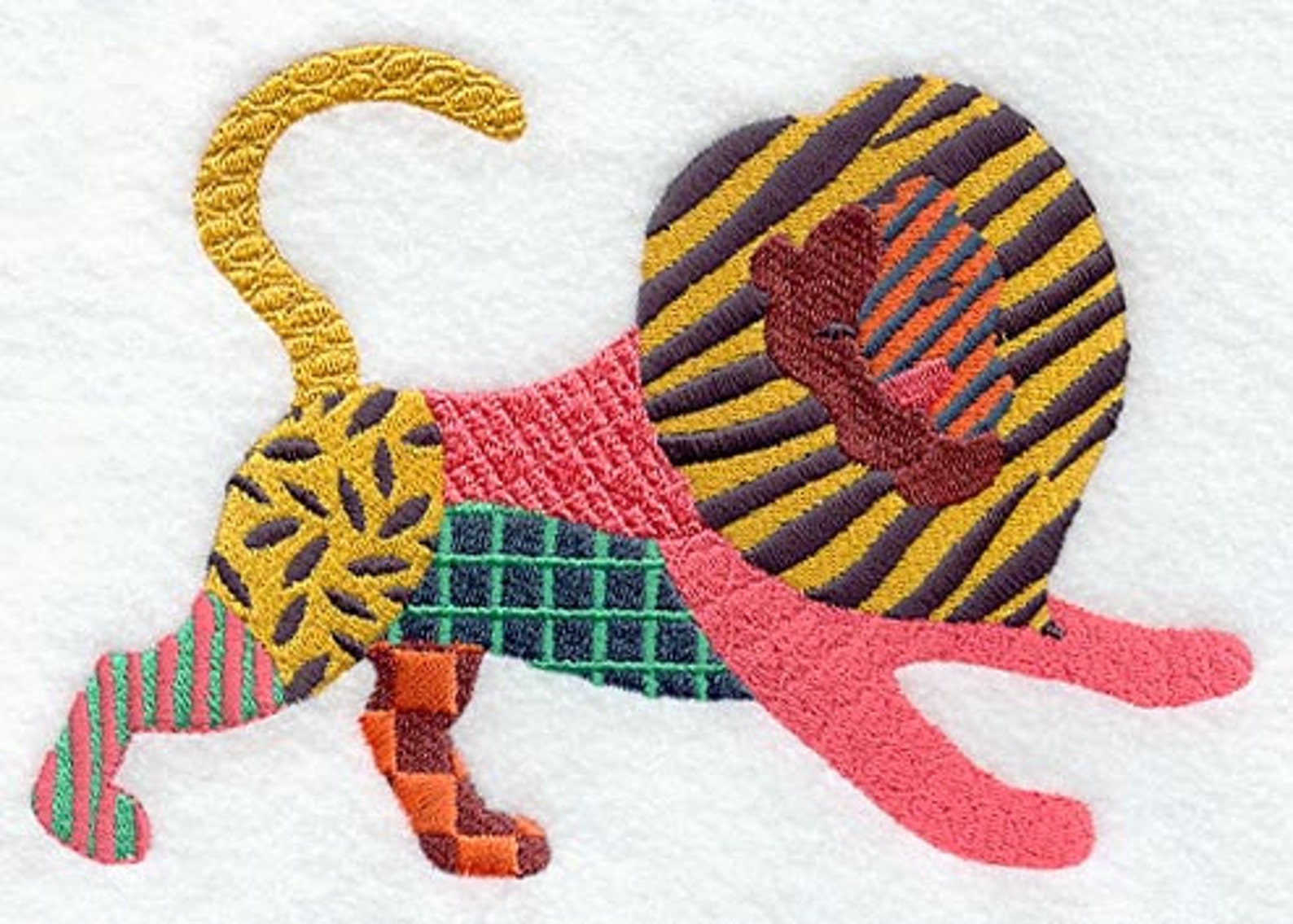 PATCHWORK LION - Machine Embroidered Quilt Blocks(azeb) - Etsy