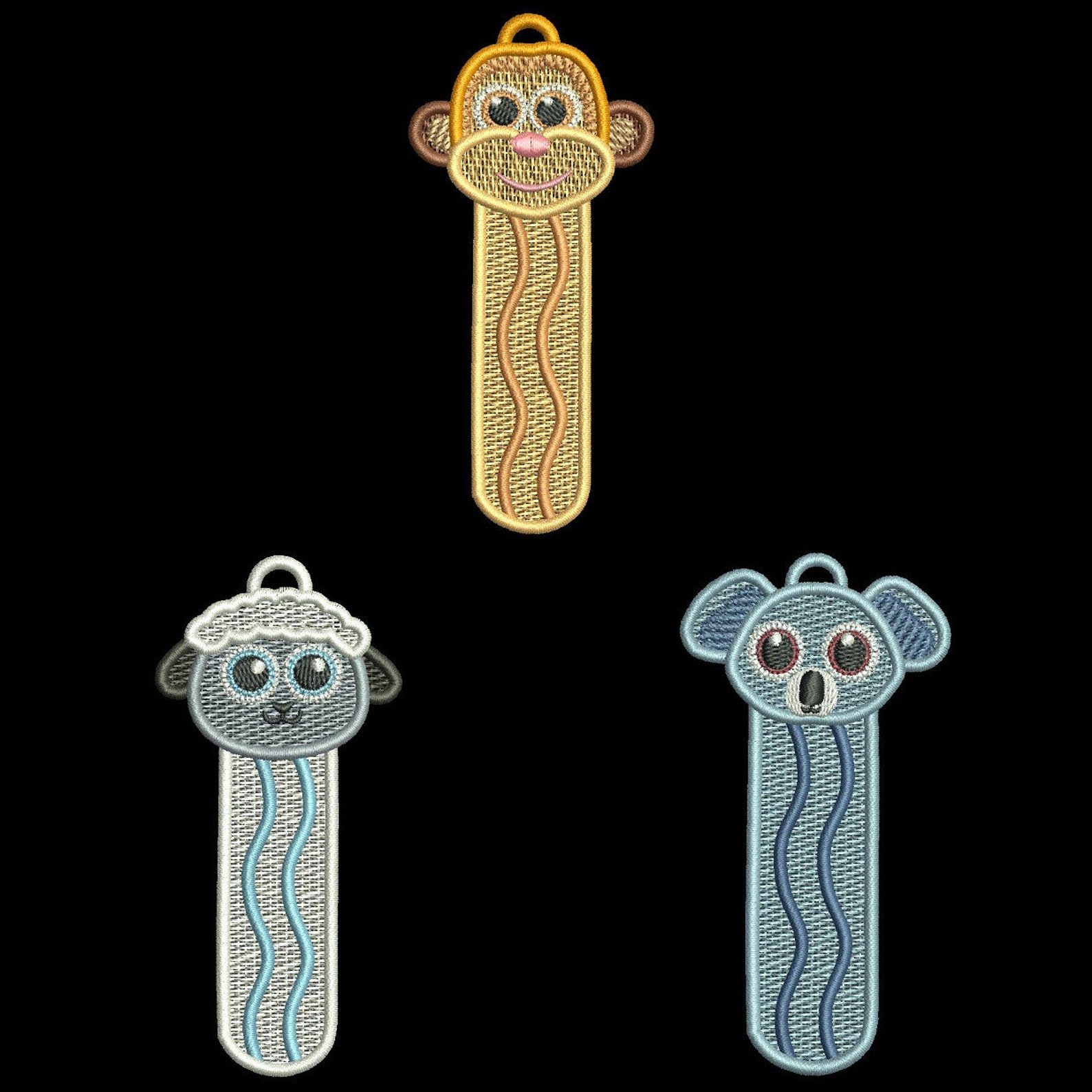 FSL CRITTER BOOKMARKS 4inch 10 Machine Embroidery Designs - Etsy