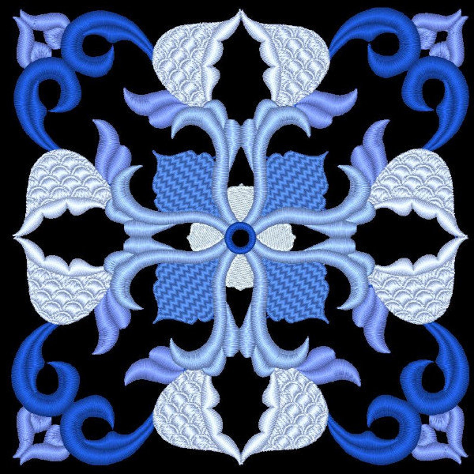 BEAUTIFUL BLUE BLOCKS 4inch 10 Machine Embroidery Designs - Etsy