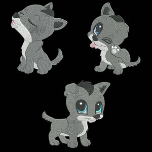 CUTE BABY WOLF 6inch 10 Machine Embroidery Designs Instant Download 6x6 ...