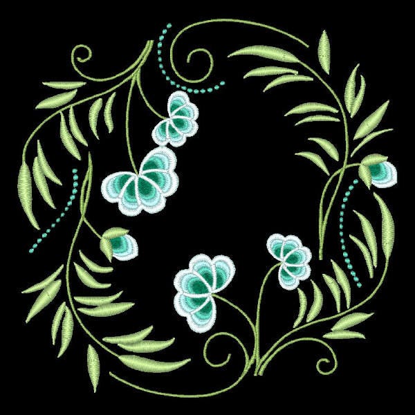 CIRCLE OF FLOWERS 6inch 10 Machine Embroidery Designs | Etsy